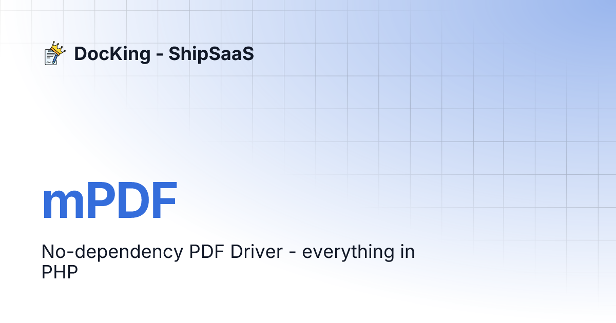 mPDF | DocKing - ShipSaaS